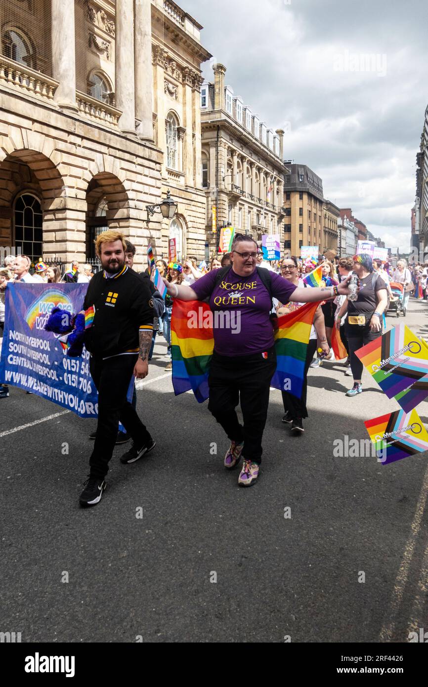 Annual march. and Pride parade 2023 June Liverpool Stock Photo - Alamy