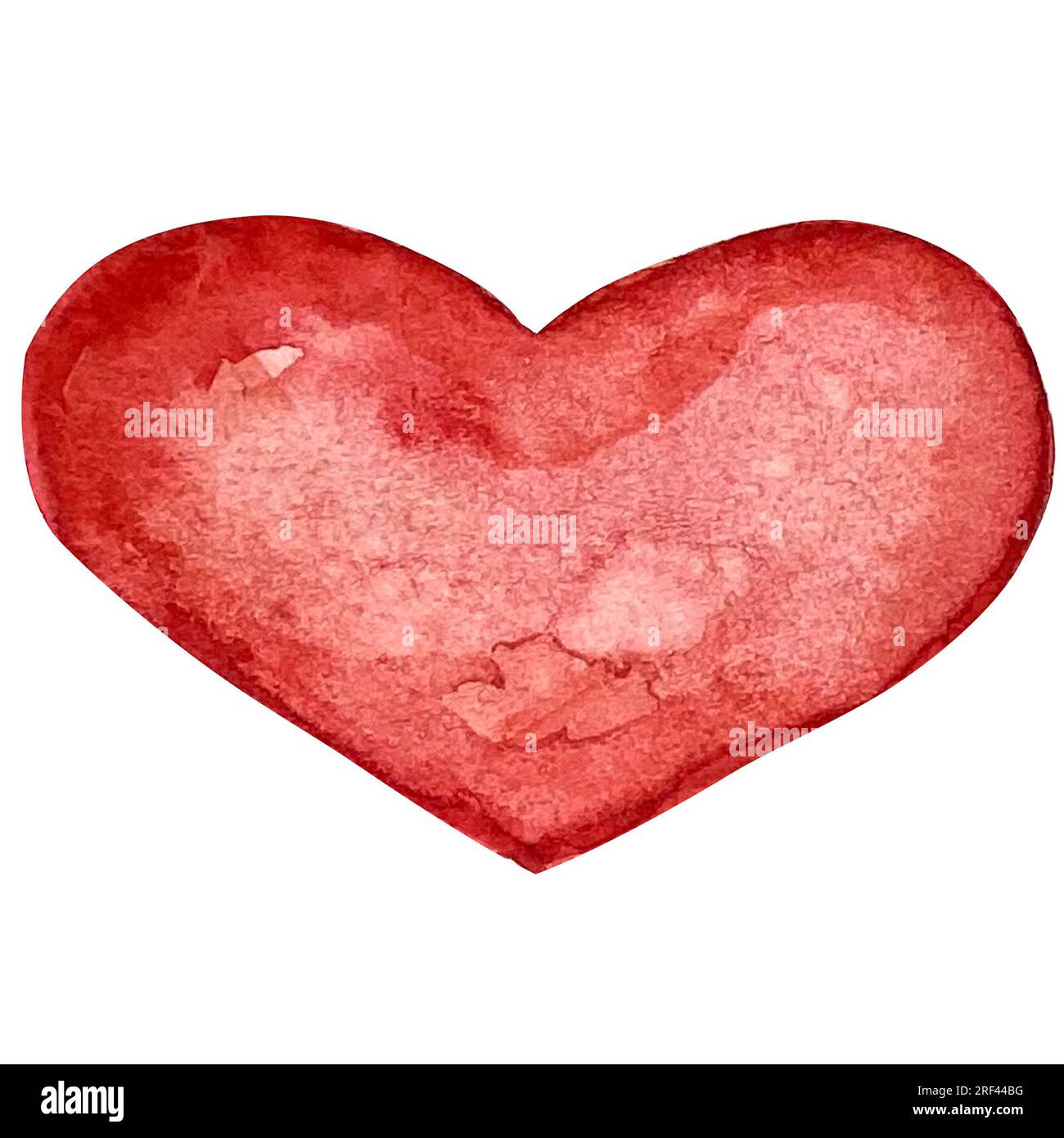 Watercolor love elements illustration set Stock Photo - Alamy