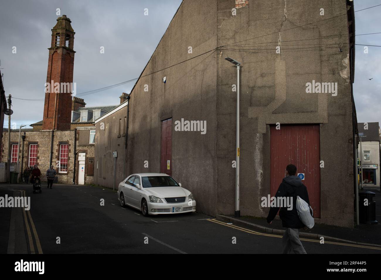 Street scene in town centre, in Workington, England, on 5 November 2019 ...