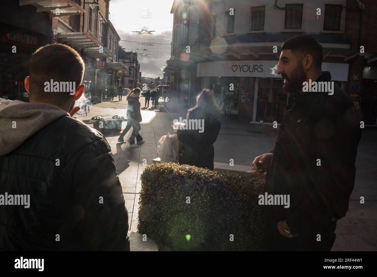Street scene in town centre, in Workington, England, on 5 November 2019 ...