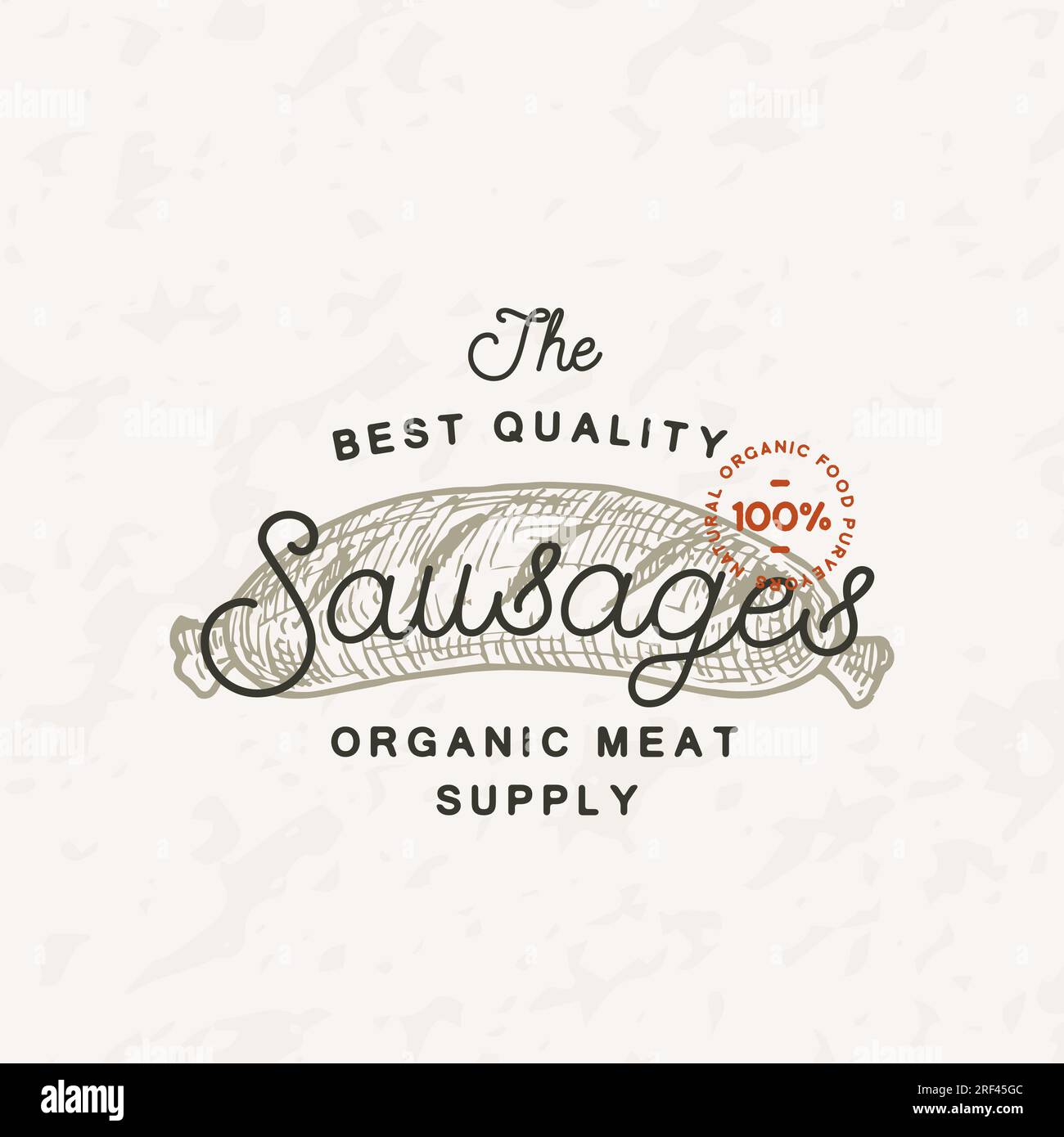 Vintage Vector Label Logo Template. Engraving Style Meat Illustration ...