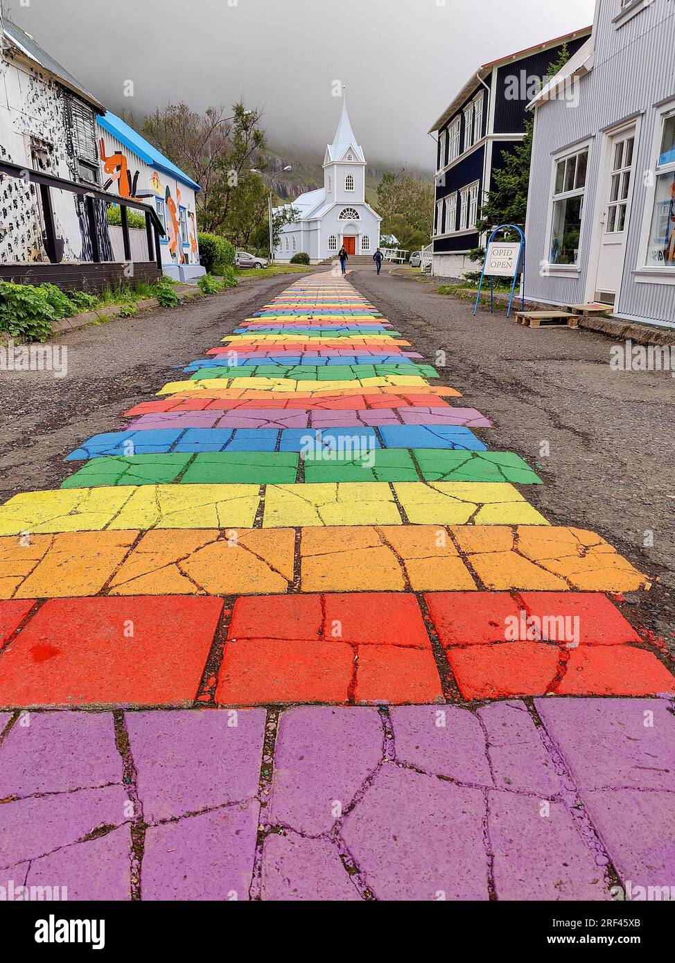 Rainbow road hi-res stock photography and images - Alamy