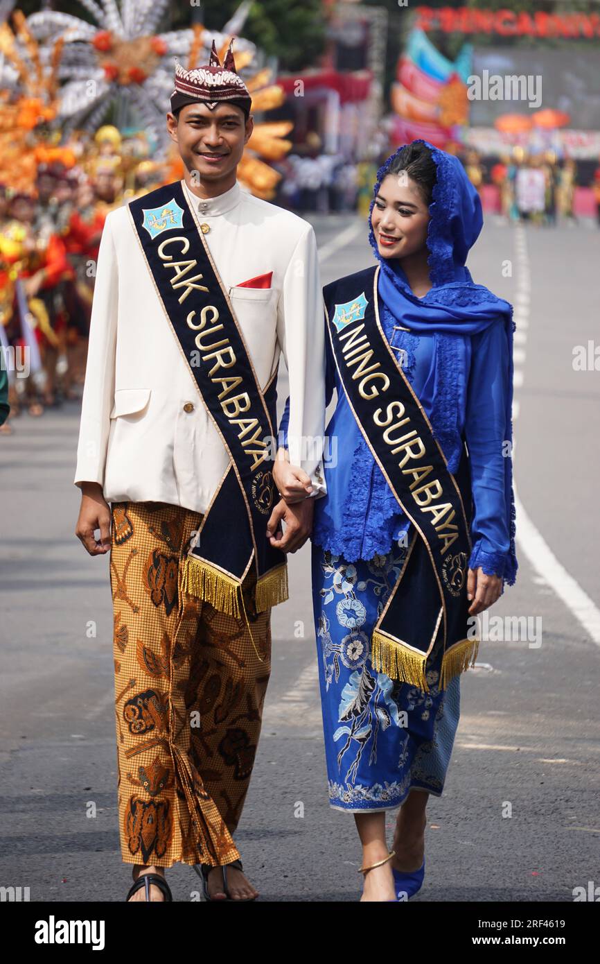 Indonesian with a traditional costume from East Java at BEN Carnival ...