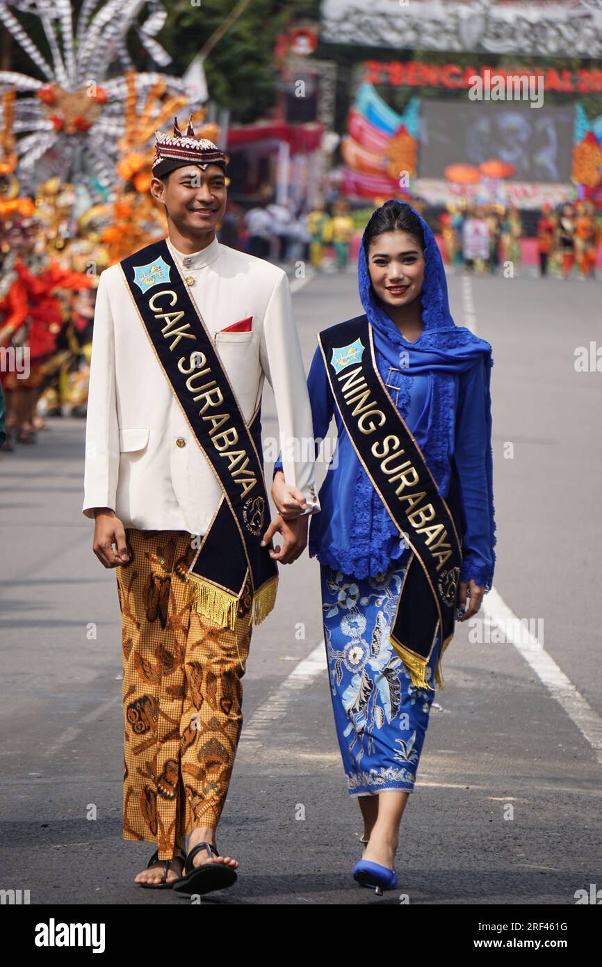 Indonesian with a traditional costume from East Java at BEN Carnival ...