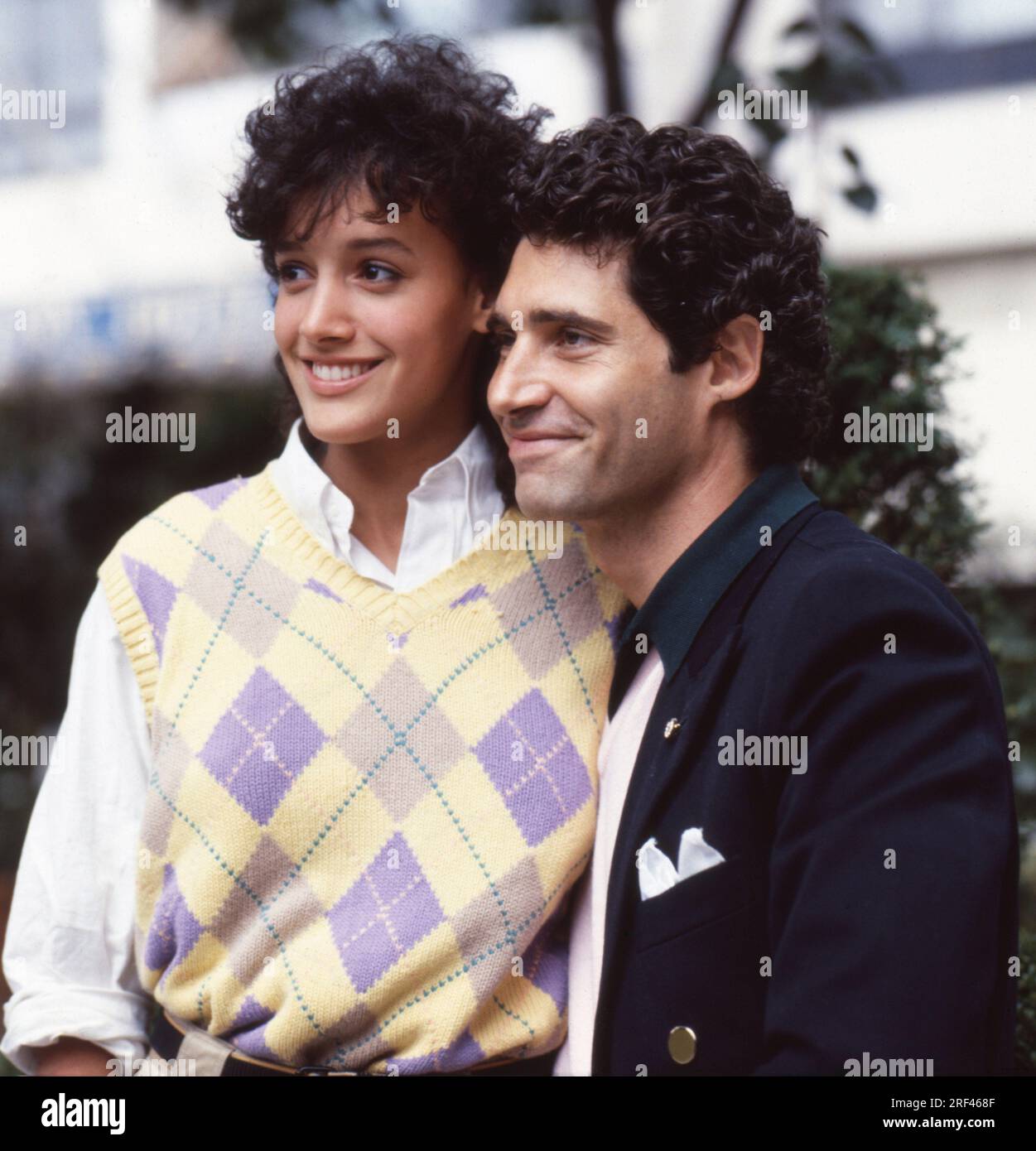 London, UK. LIBRARY. Jennifer Beals and Michael Nouri promoting their film Flashdance. 27th June ...