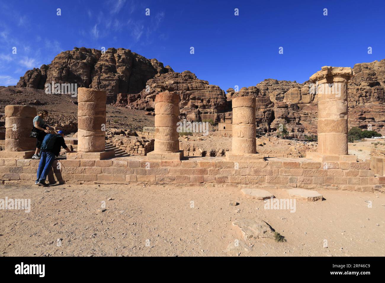 View over the Great temple, Petra city, UNESCO World Heritage Site ...