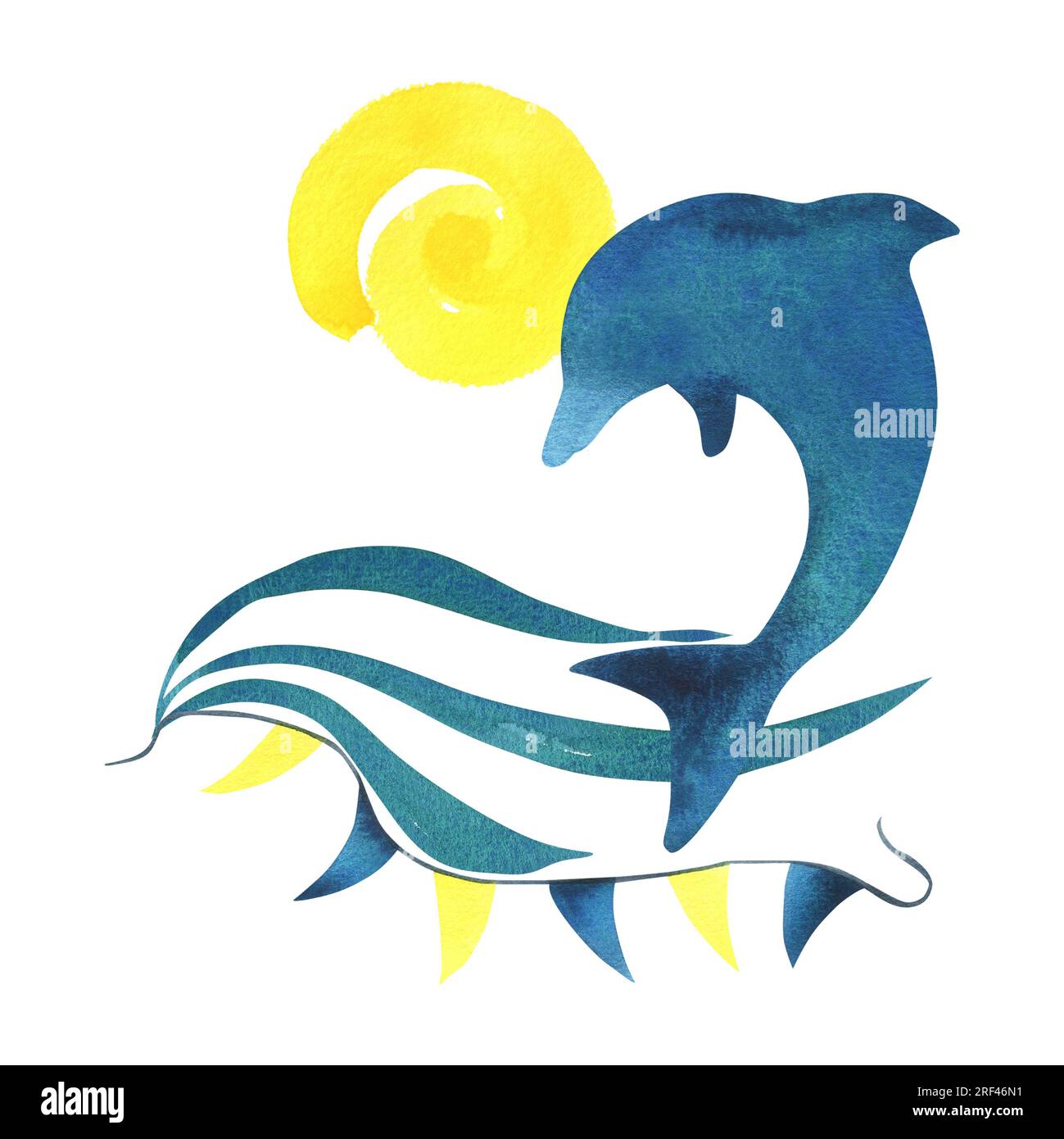 Sun in waves sea sunset Cut Out Stock Images & Pictures - Alamy