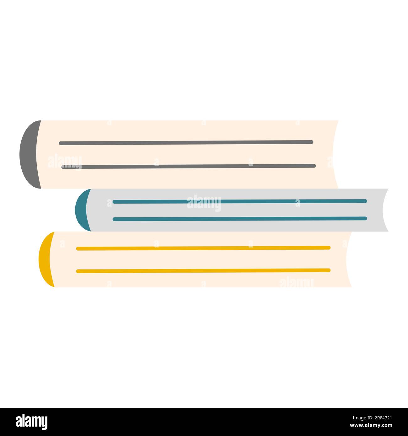 Stack of books, interior design element, back to school or study ...