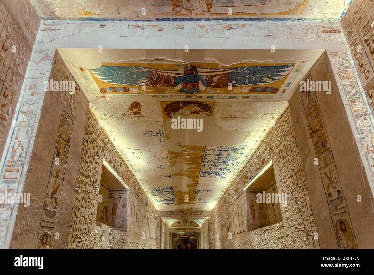 Corridor in the tomb of Ramesses IV, KV2, in the Valley of the Kings ...