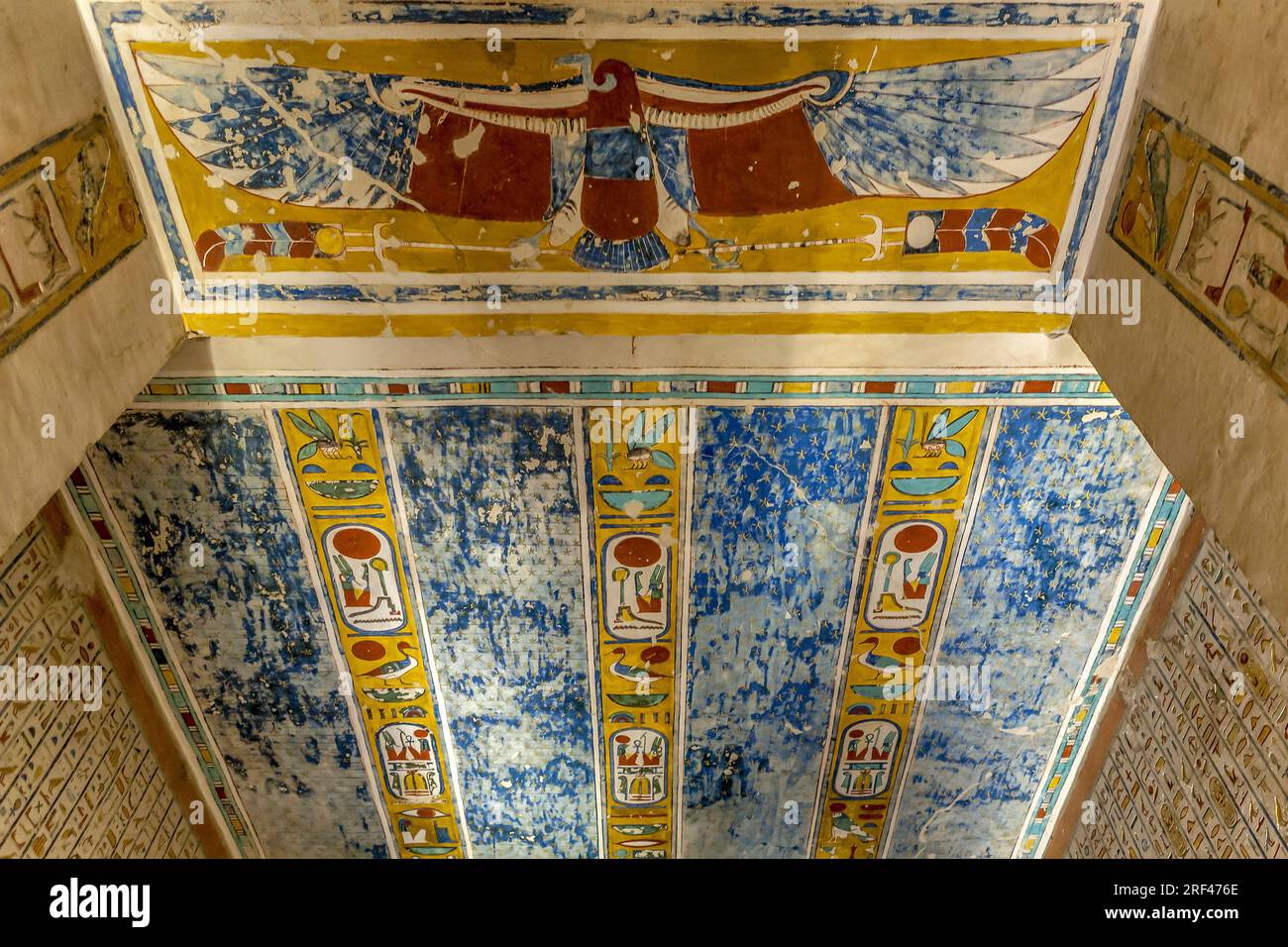 Corridor in the tomb of Ramesses IV, KV2, in the Valley of the Kings ...