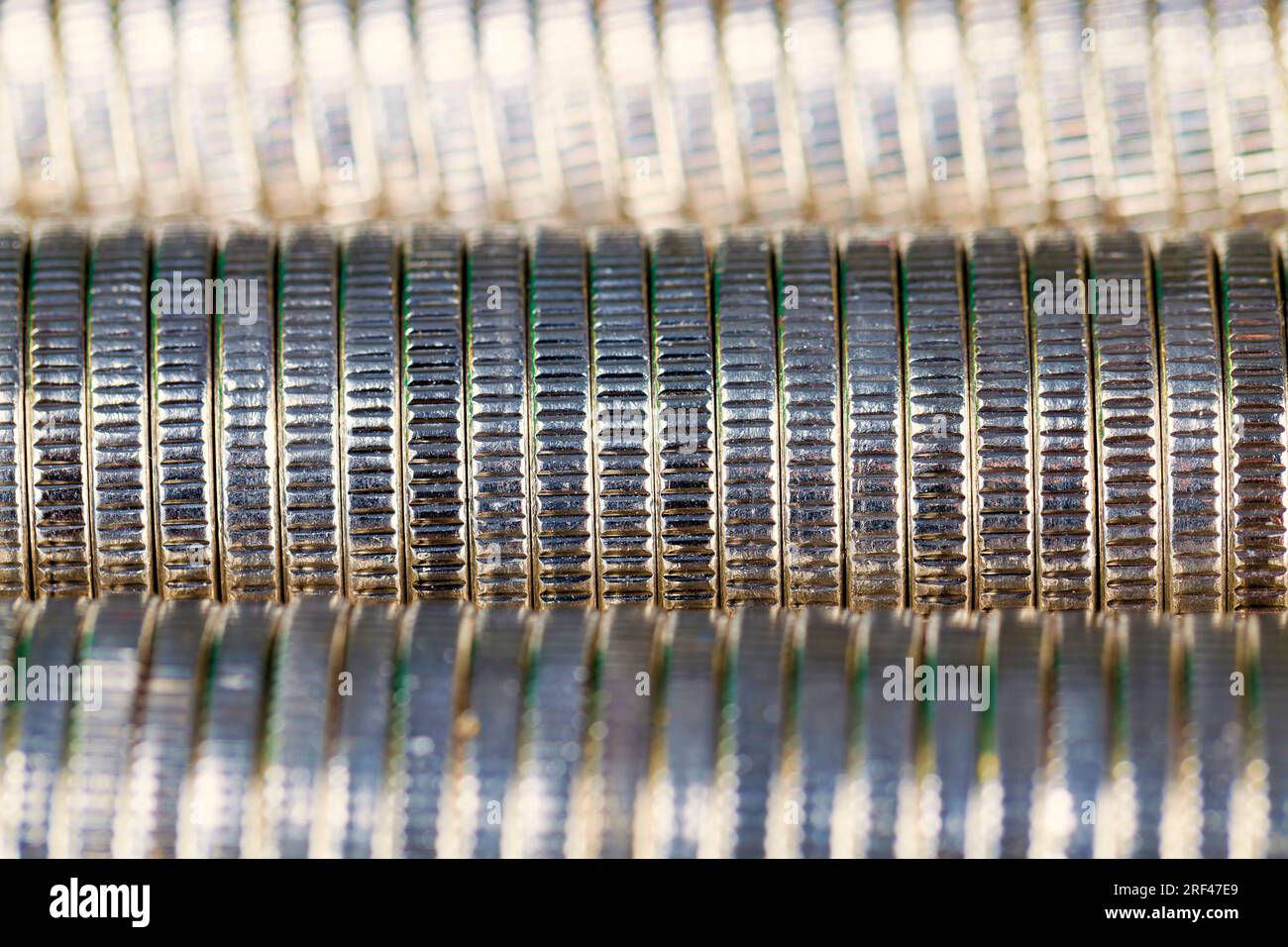 old coins with scratches and other damages after long term use by the ...