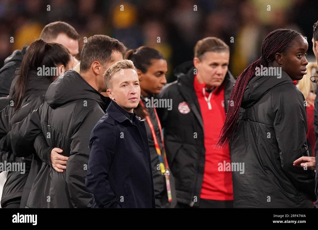 Melbourne, Australia. 31st July, 2023. Canada coach Bev Priestman and ...
