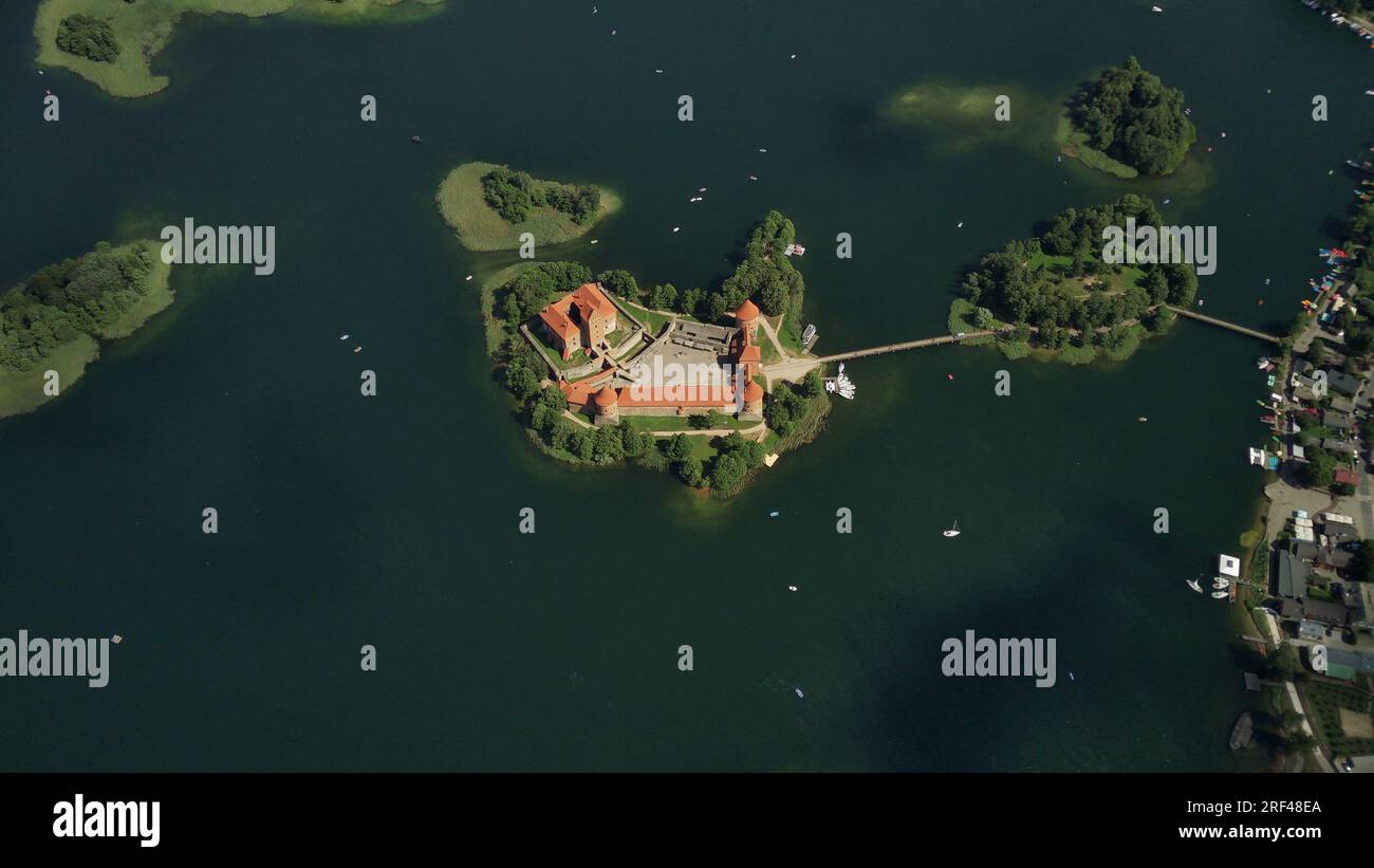 Trakai island castle aerial hi-res stock photography and images - Alamy