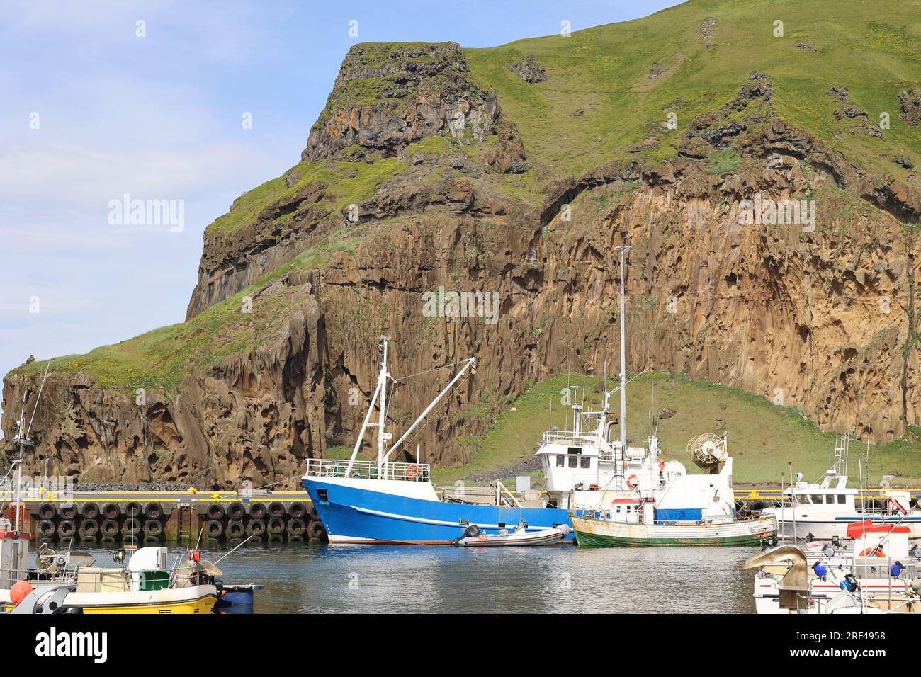 Port of the small town of Heimaey on the island of the same name ...