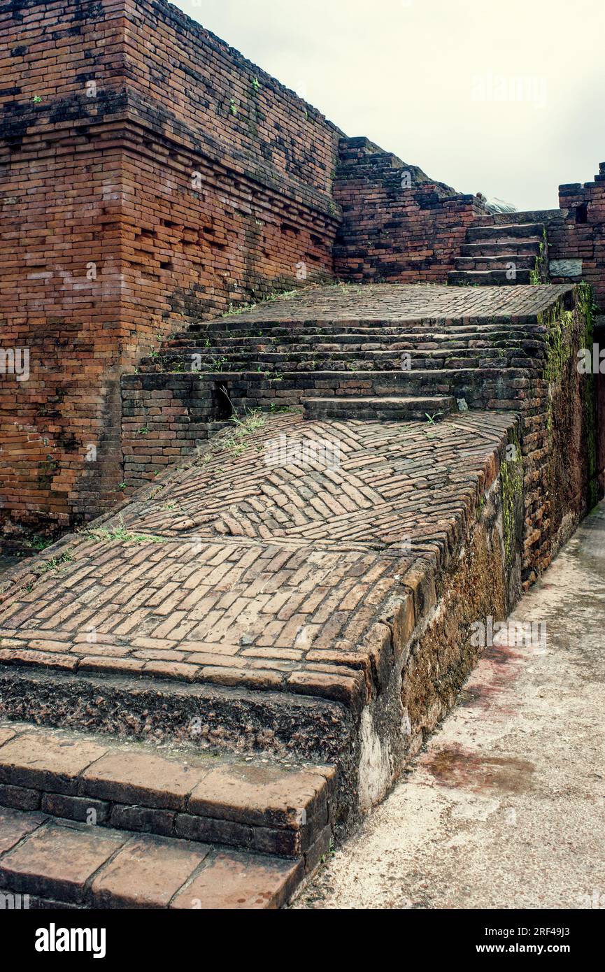 08 26 2008 Vintage ruins of Nalanda Mahavihara Mahavihara, 5th-century ...