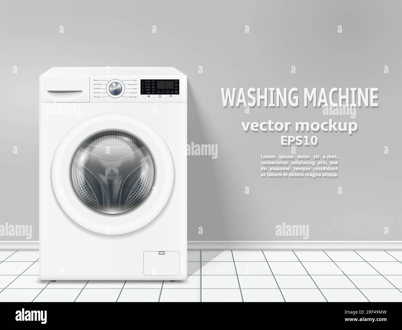 Washing machine vector mockup Stock Vector Image & Art - Alamy