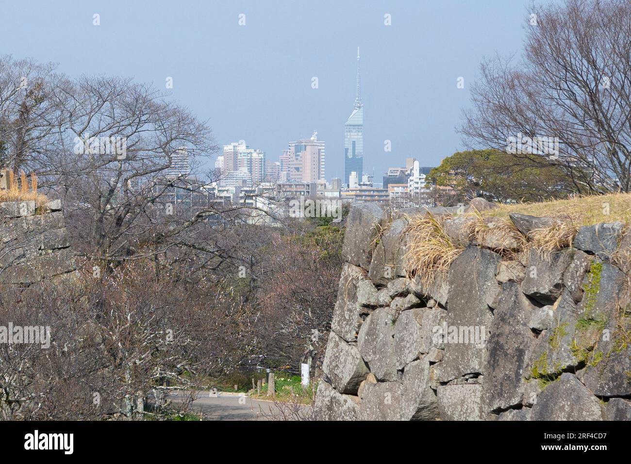 Fukuoka, Japan. 11th Mar, 2023. Skyline views of the city and Hakata at ...