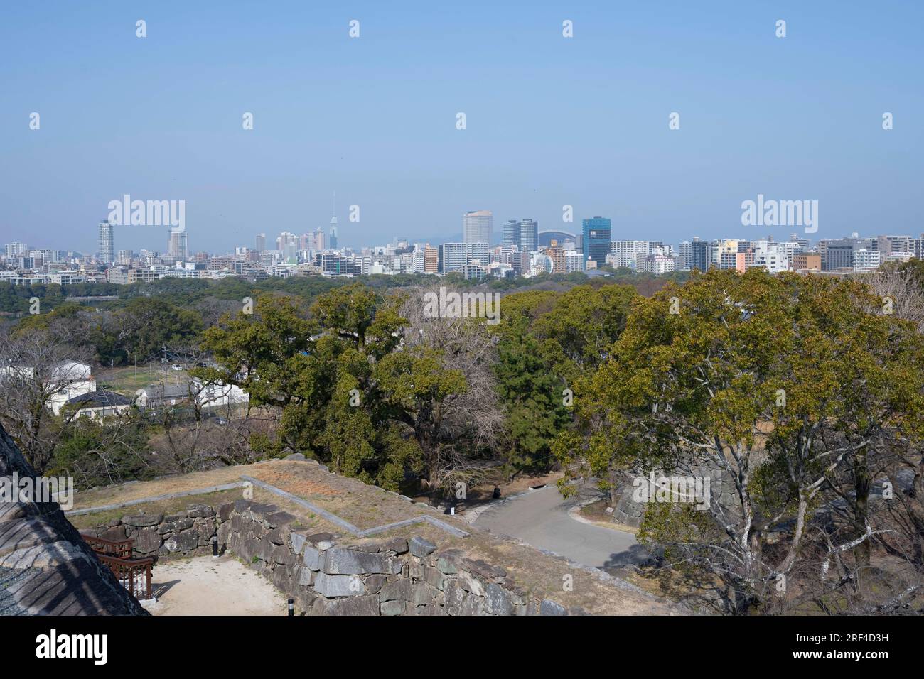 Fukuoka, Japan. 11th Mar, 2023. Skyline views of the city and Hakata at ...