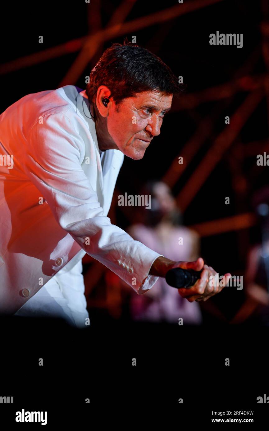 Anfiteatro Ivan Graziani, Alghero, Italy, July 30, 2023, Gianni Morandi ...