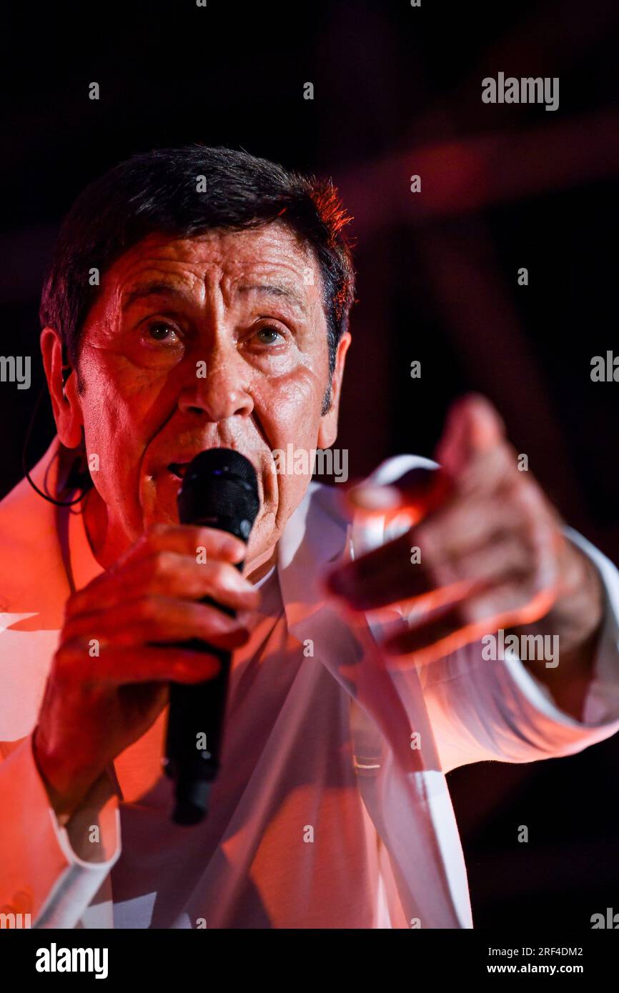 Anfiteatro Ivan Graziani, Alghero, Italy, July 30, 2023, Gianni Morandi ...