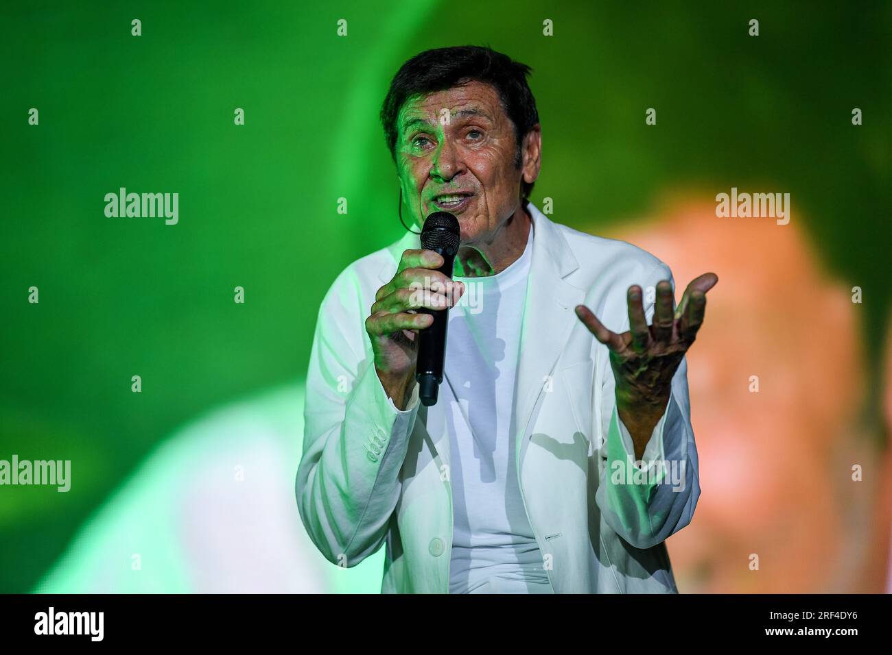 Anfiteatro Ivan Graziani, Alghero, Italy, July 30, 2023, Gianni Morandi ...