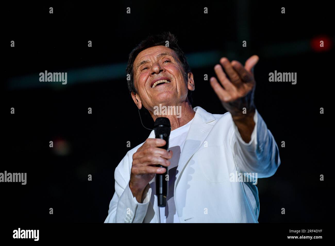 Anfiteatro Ivan Graziani, Alghero, Italy, July 30, 2023, Gianni Morandi ...