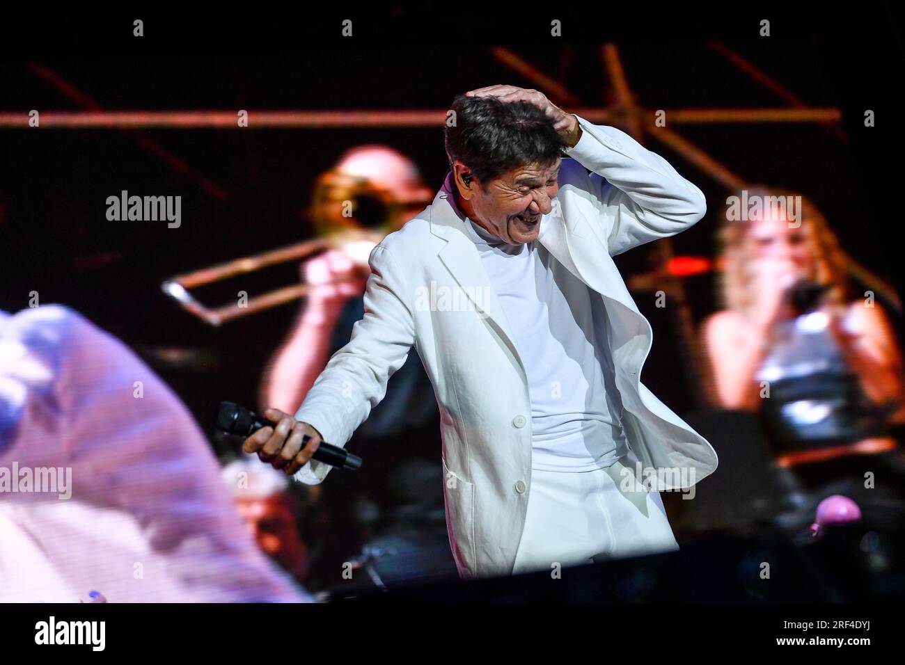 Anfiteatro Ivan Graziani, Alghero, Italy, July 30, 2023, Gianni Morandi ...