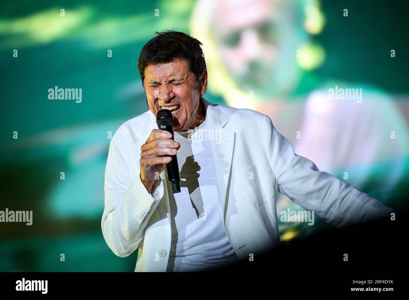 Anfiteatro Ivan Graziani, Alghero, Italy, July 30, 2023, Gianni Morandi ...