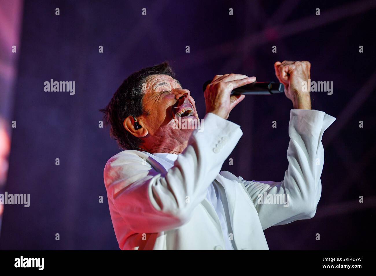 Anfiteatro Ivan Graziani, Alghero, Italy, July 30, 2023, Gianni Morandi ...