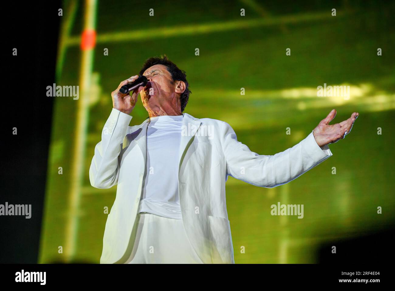 Anfiteatro Ivan Graziani, Alghero, Italy, July 30, 2023, Gianni Morandi ...