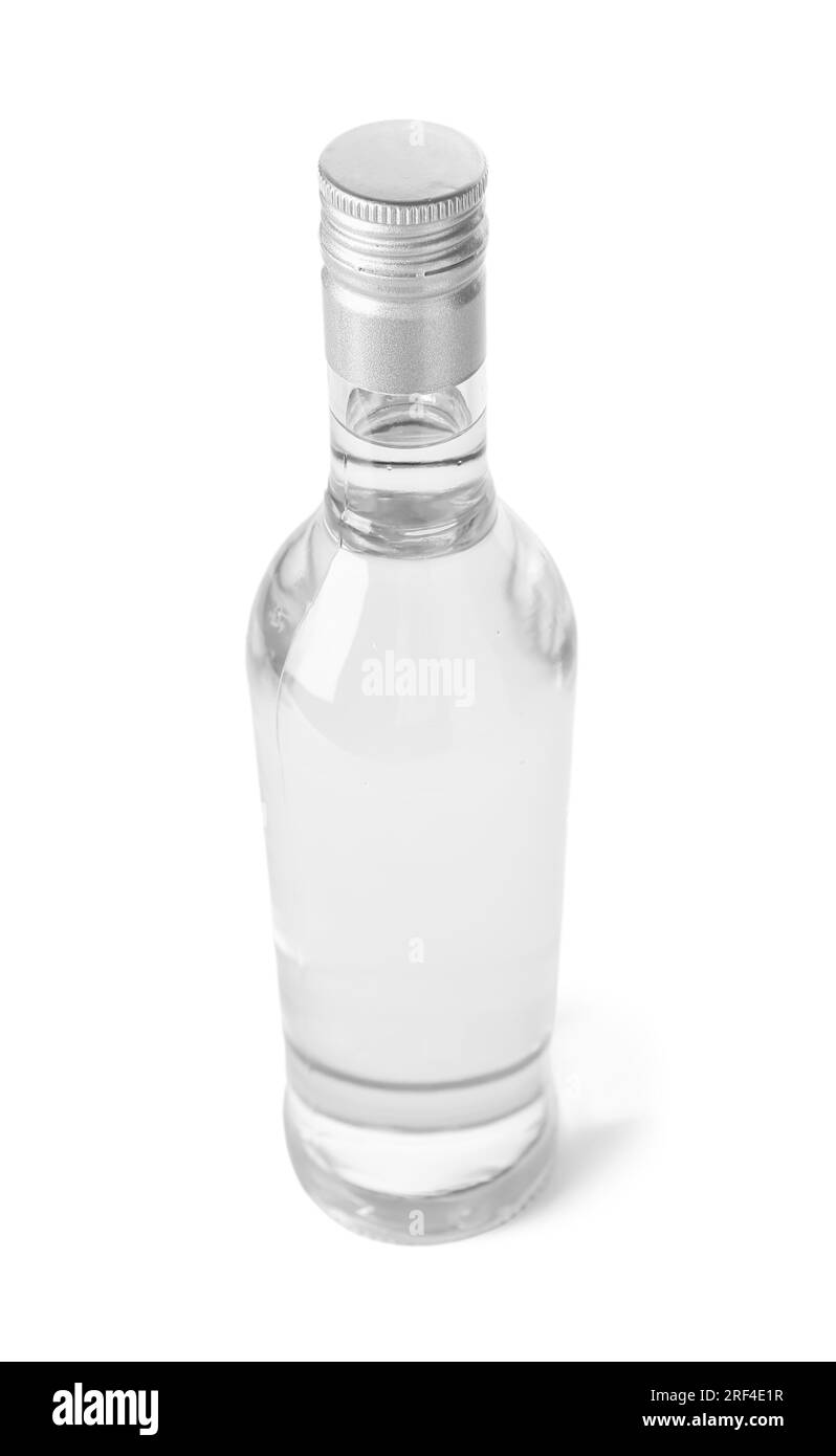 Bottle of vodka isolated on white background Stock Photo - Alamy