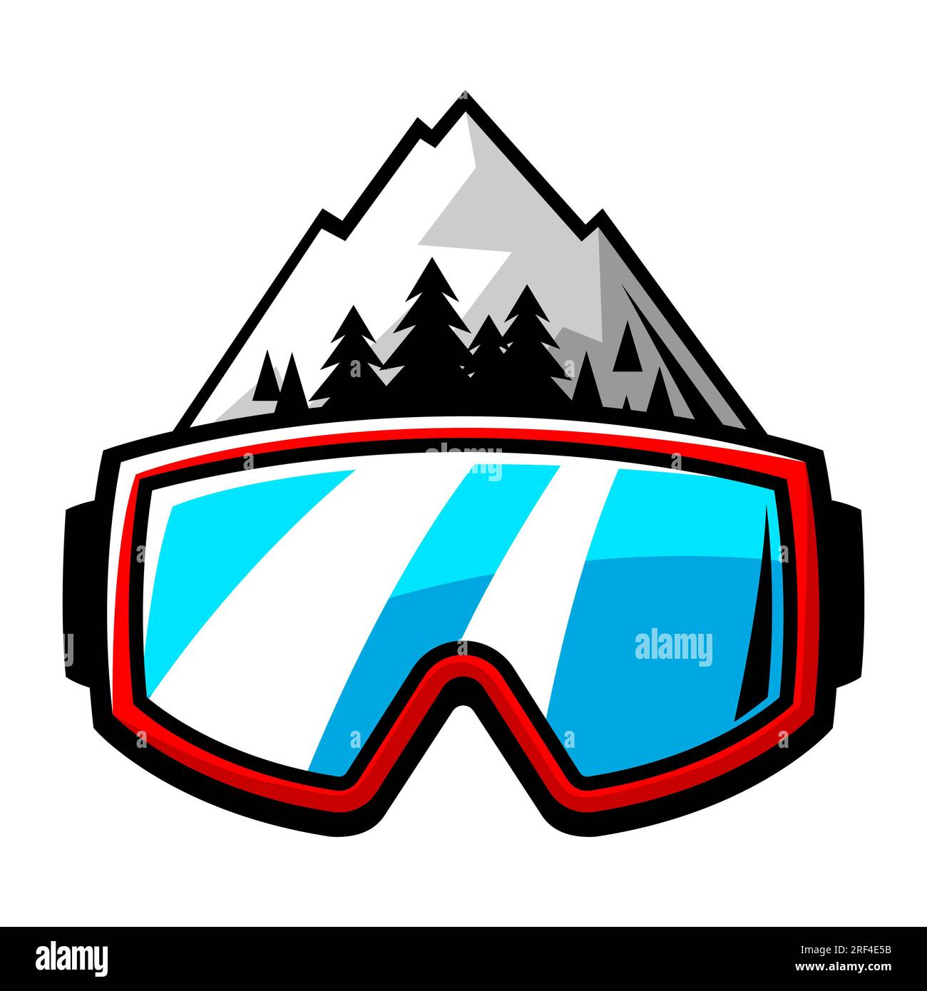 Emblem with snowboarding symbols. Winter sport label or emblem Stock ...
