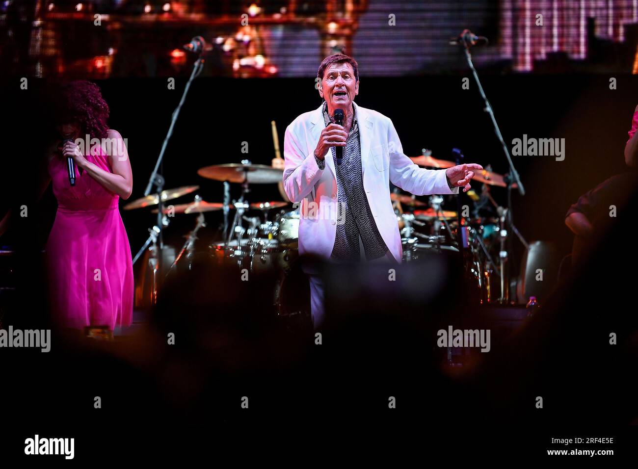 Anfiteatro Ivan Graziani, Alghero, Italy, July 30, 2023, Gianni Morandi ...