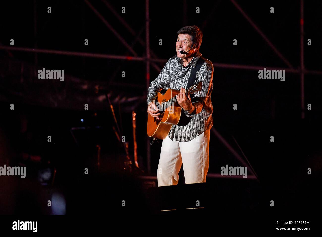 Anfiteatro Ivan Graziani, Alghero, Italy, July 30, 2023, Gianni Morandi ...