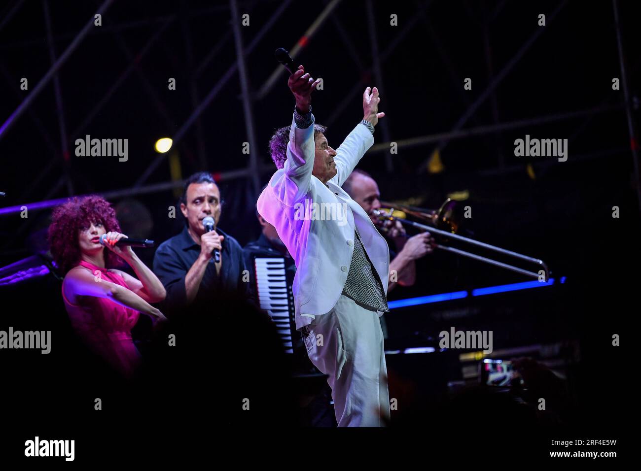 Anfiteatro Ivan Graziani, Alghero, Italy, July 30, 2023, Gianni Morandi ...