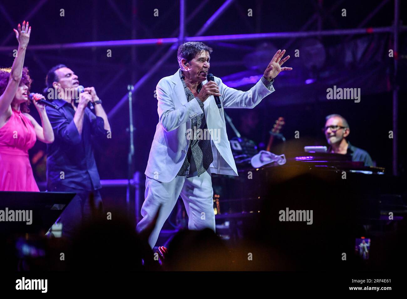 Anfiteatro Ivan Graziani, Alghero, Italy, July 30, 2023, Gianni Morandi ...