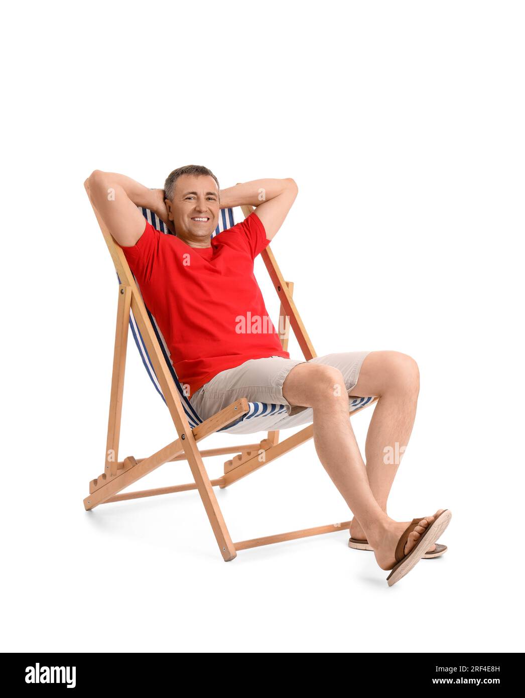 Tourist in the deck chair Cut Out Stock Images & Pictures - Alamy