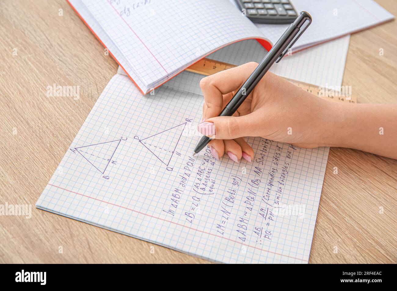 Girl mathematical formulas hi-res stock photography and images - Alamy