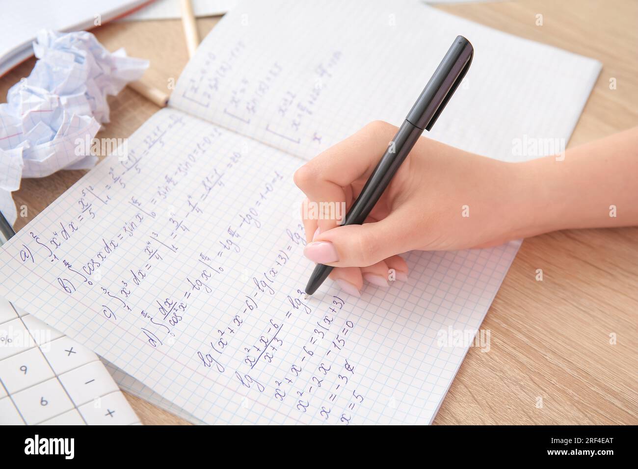 Girl mathematical formulas hi-res stock photography and images - Alamy
