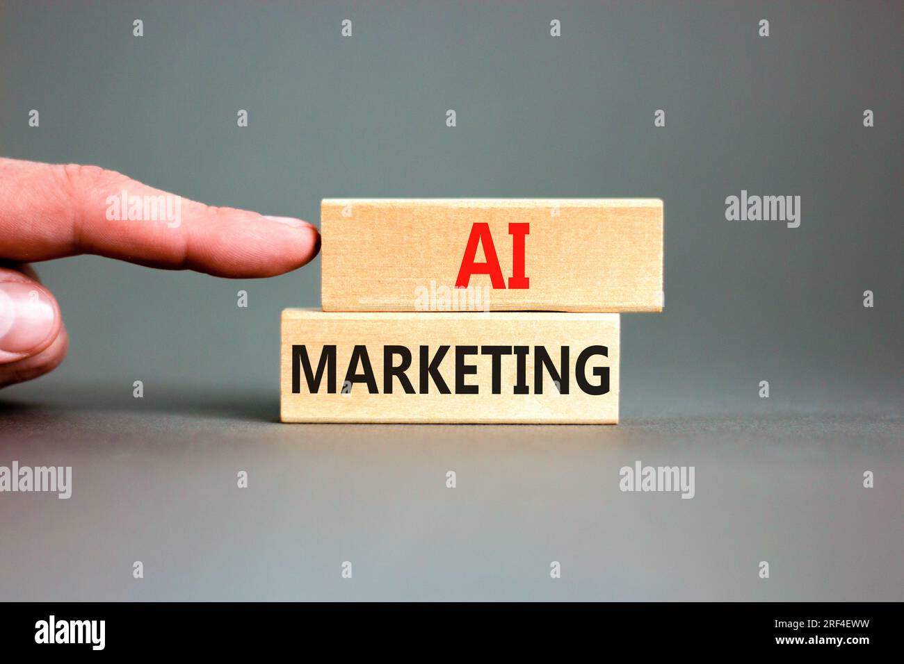 AI marketing symbol. Concept words AI artificial intelligence marketing ...