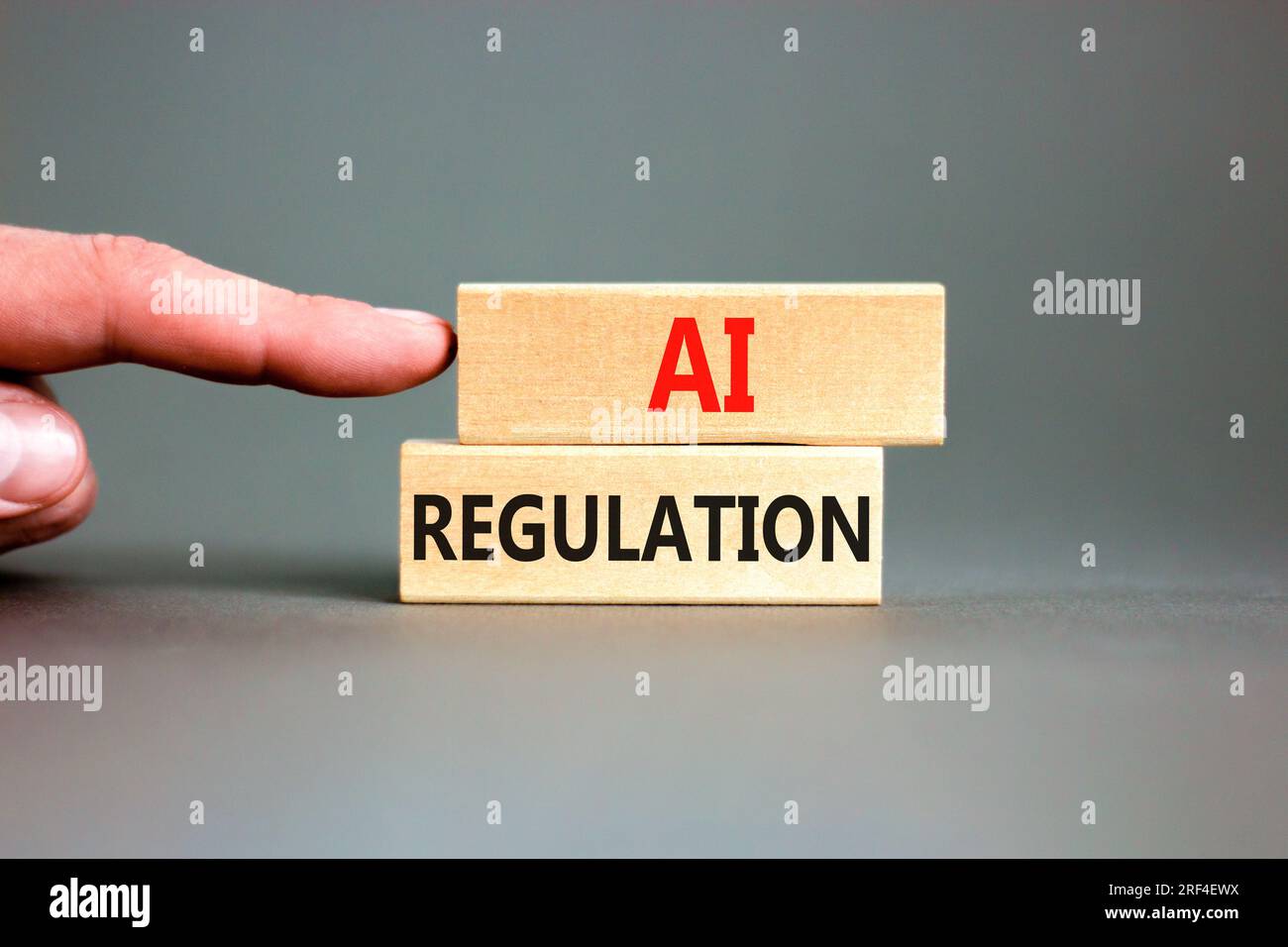 AI regulation symbol. Concept words AI artificial intelligence ...