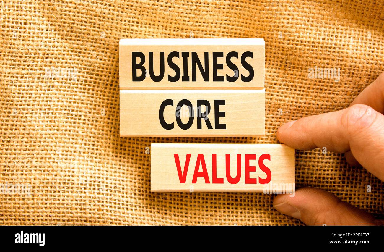 Business core values symbol. Concept words Business core values on ...