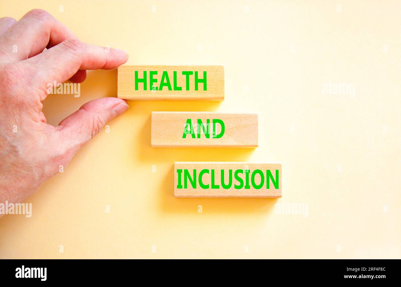 Health and inclusion symbol. Concept words Health and inclusion on ...