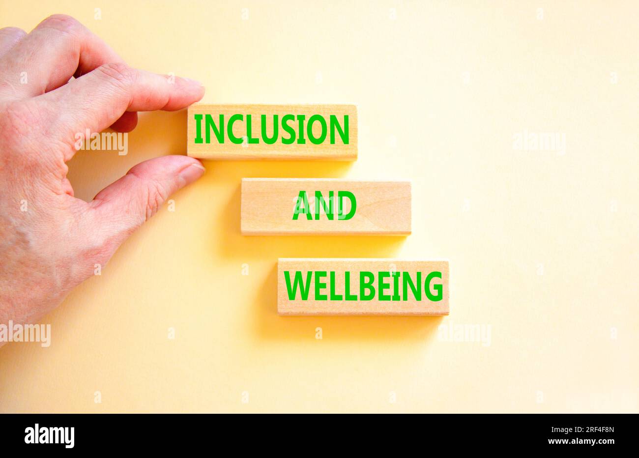 Inclusion and wellbeing symbol. Concept words Inclusion and wellbeing ...