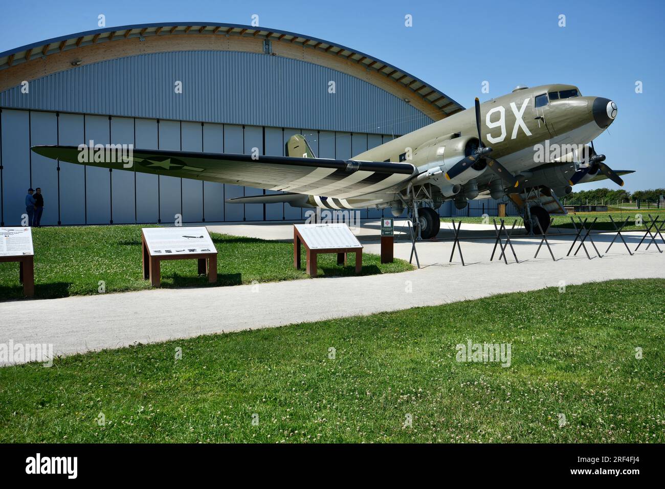 Douglas C47 Dakota outside The Merville Gun Battery Museum Stock Photo ...