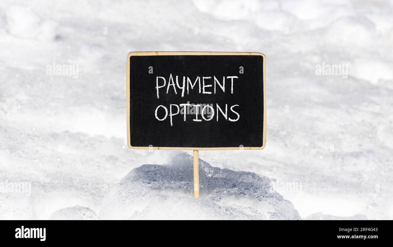 Payment options symbol. Concept words Payment options on beautiful ...