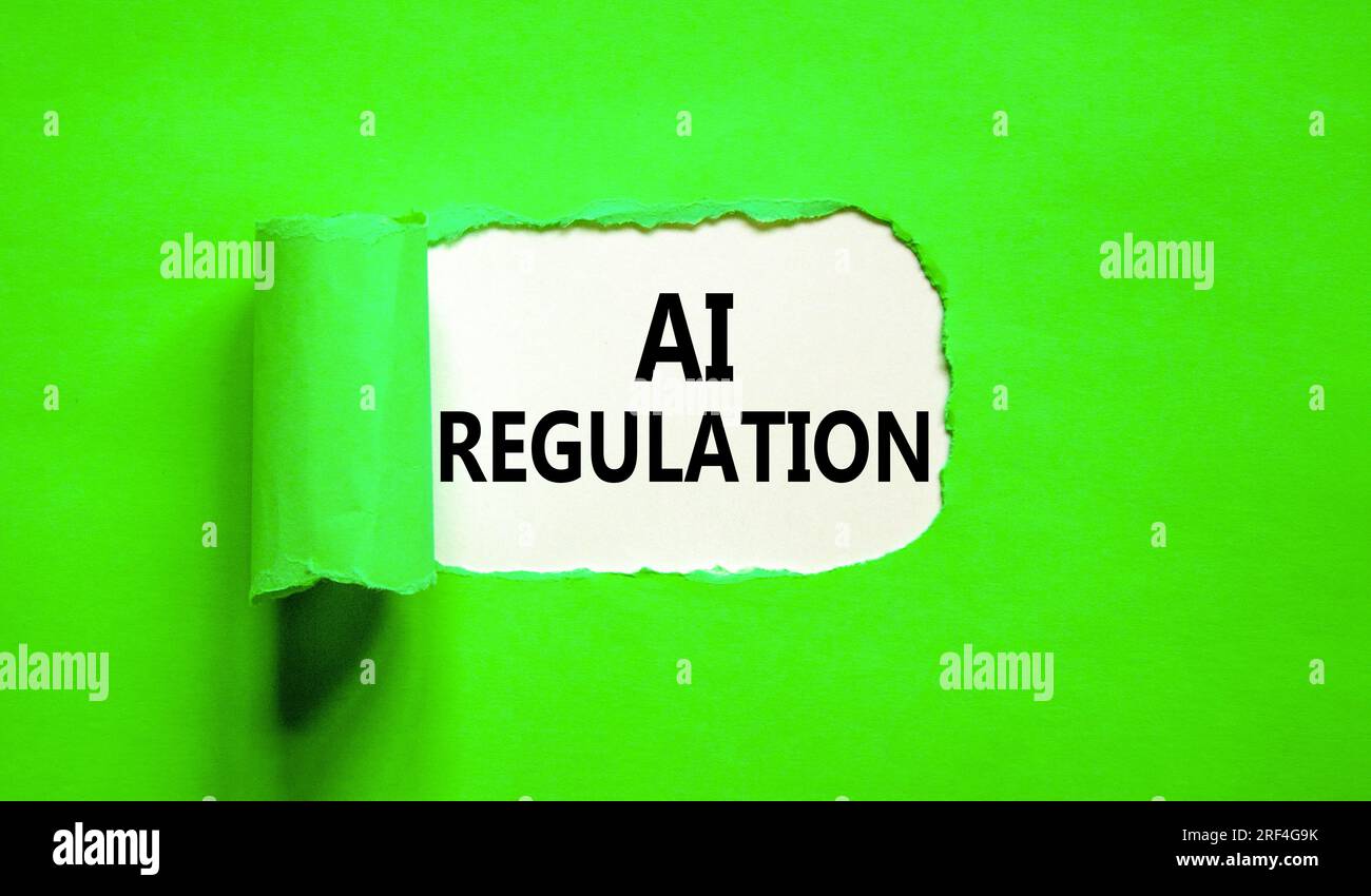 AI regulation symbol. Concept words AI artificial intelligence ...