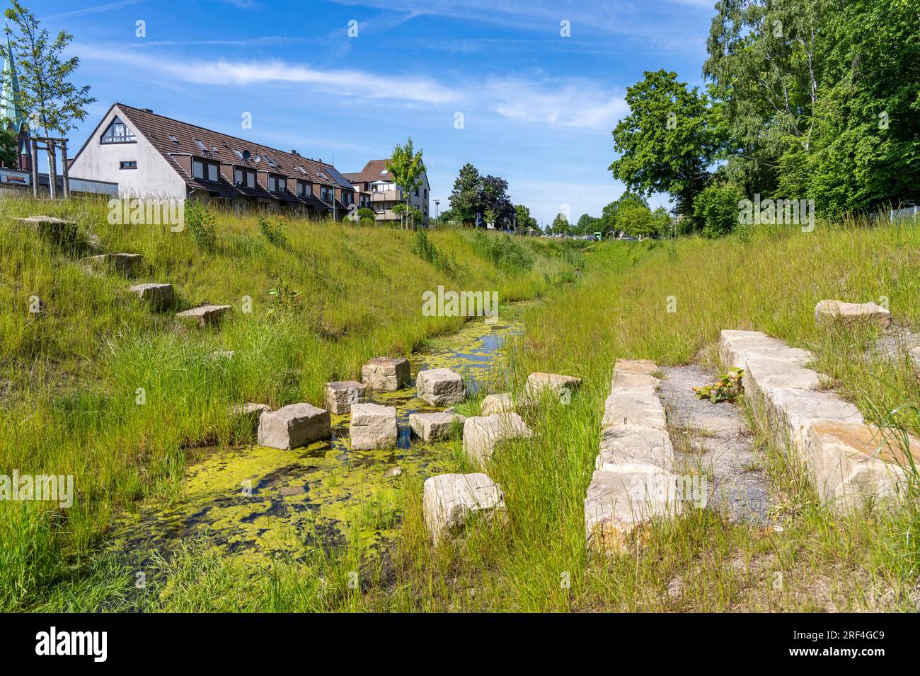 The Katernberger Bach, for over 40 years the stream was piped, 1.2 KM ...