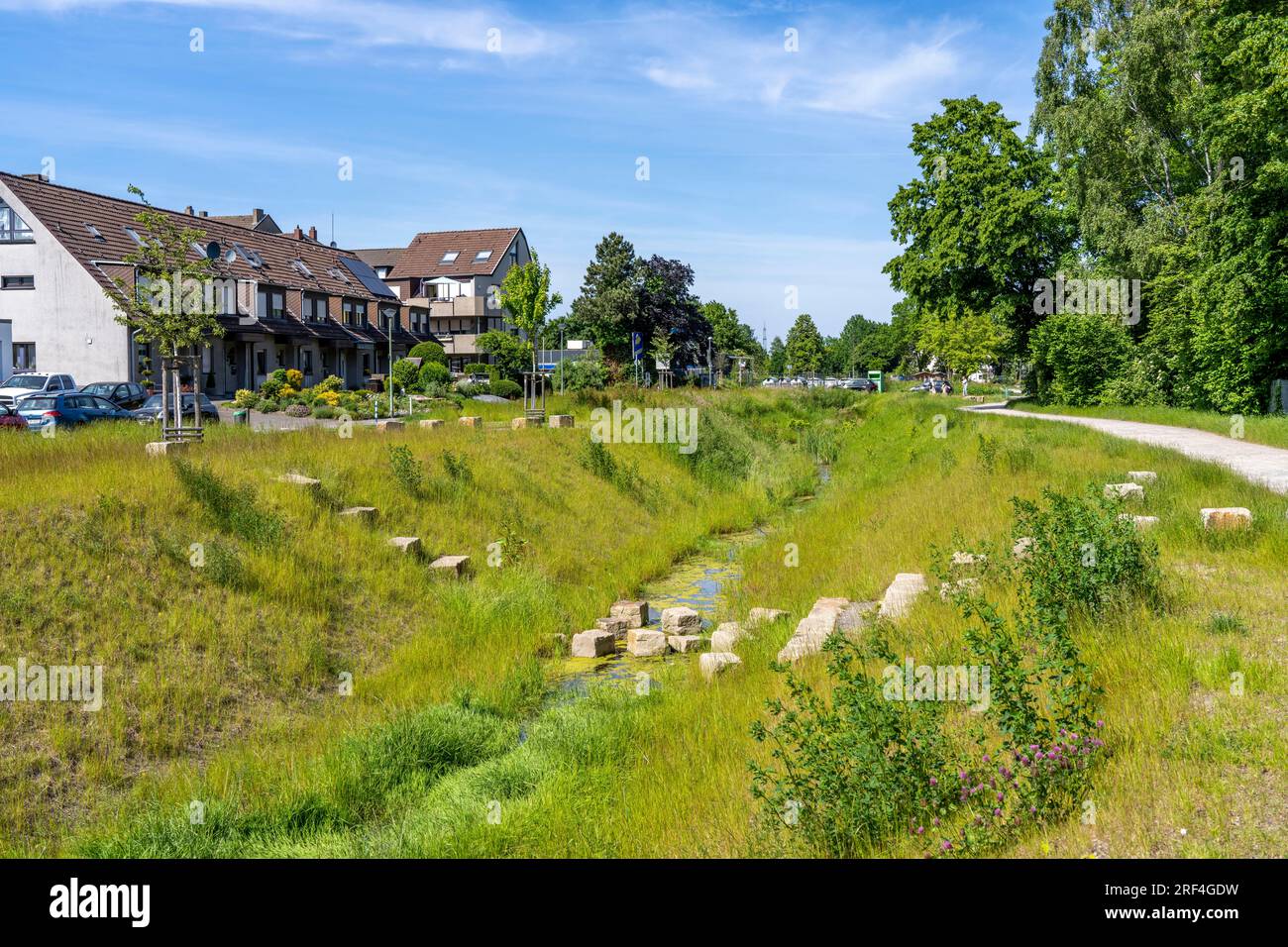 The Katernberger Bach, for over 40 years the stream was piped, 1.2 KM ...