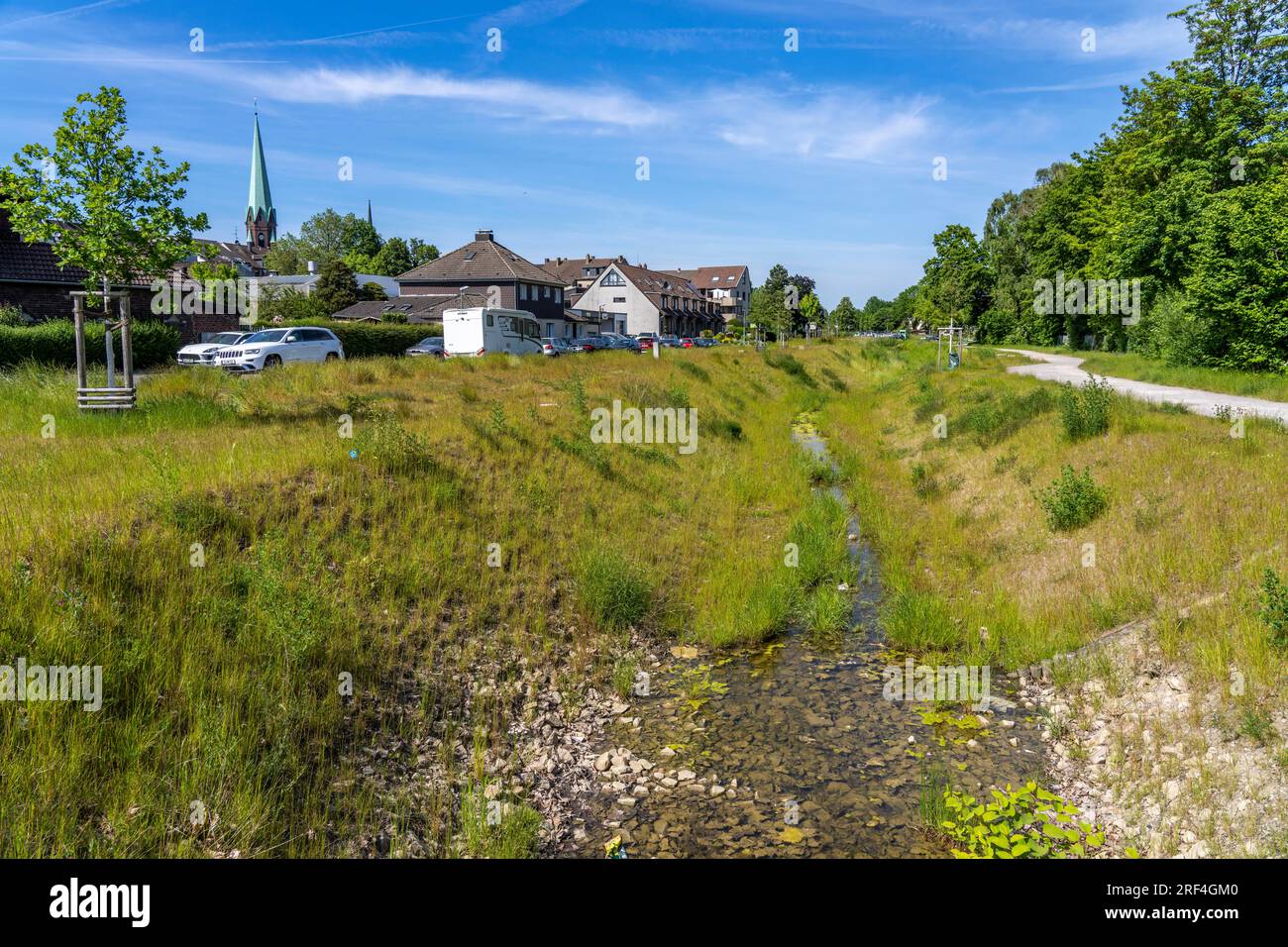 The Katernberger Bach, for over 40 years the stream was piped, 1.2 KM ...